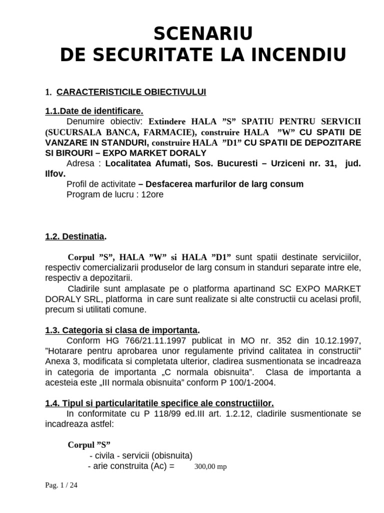 Scenariu Expo Market Doraly - Hala d1, S, W - ccc-1 | PDF