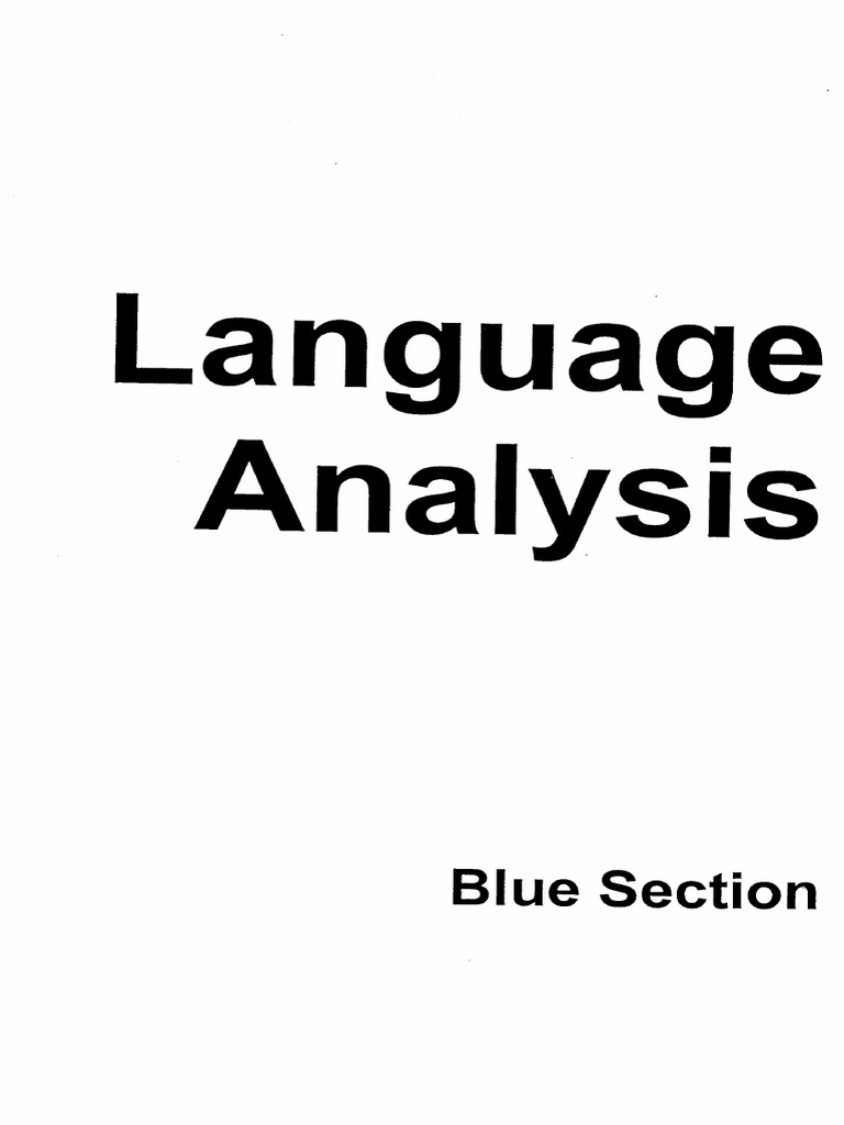 Tesol Language Analysis | PDF