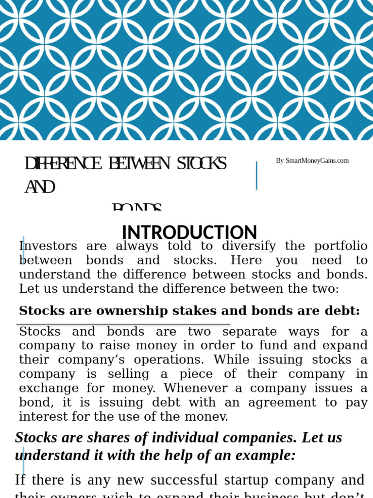 GenMath Q2 W5 Difference Between Stocks and Bonds | PDF