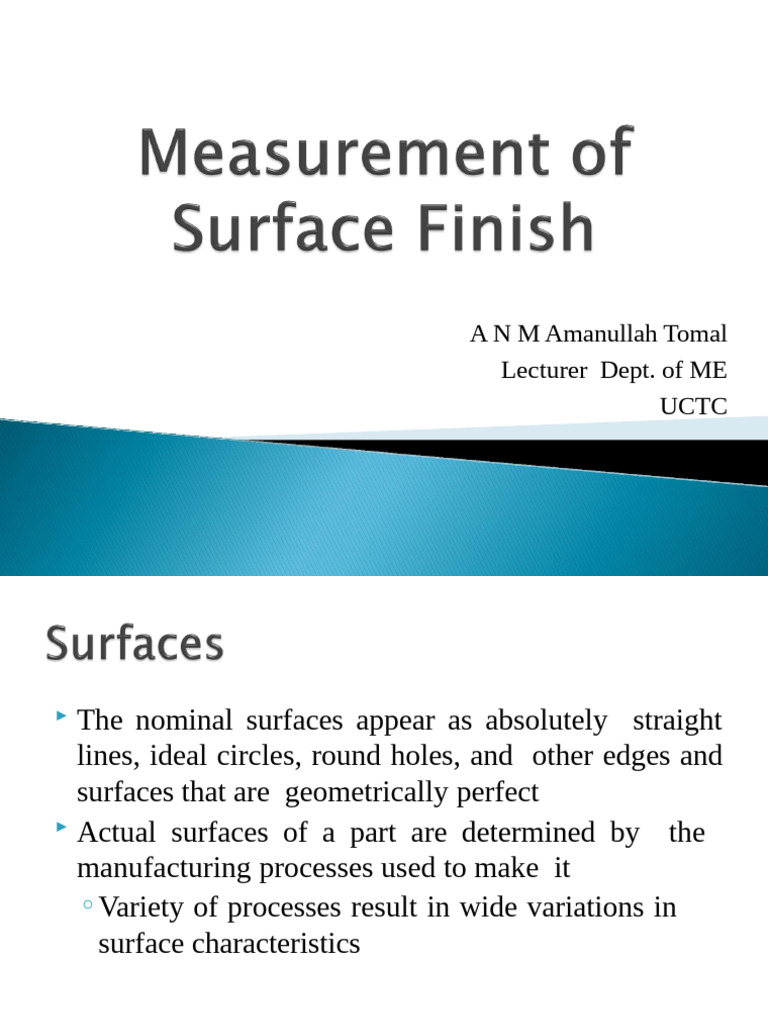 5 - Measurement of Surface Finish | PDF