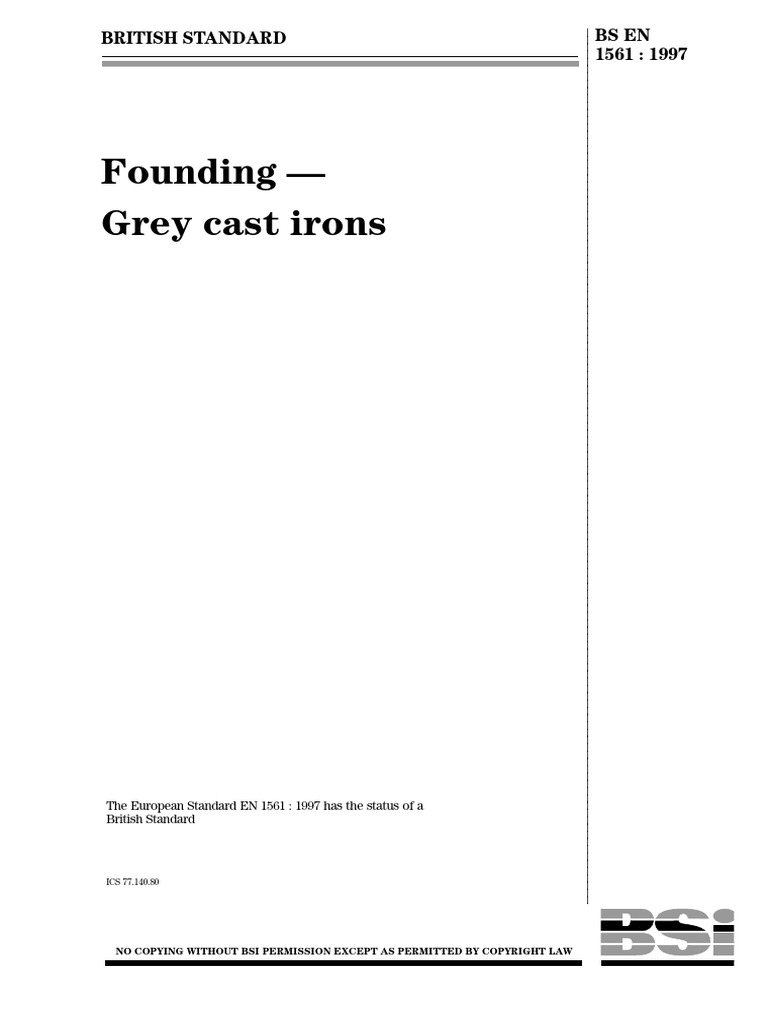 BS en 1561 | PDF
