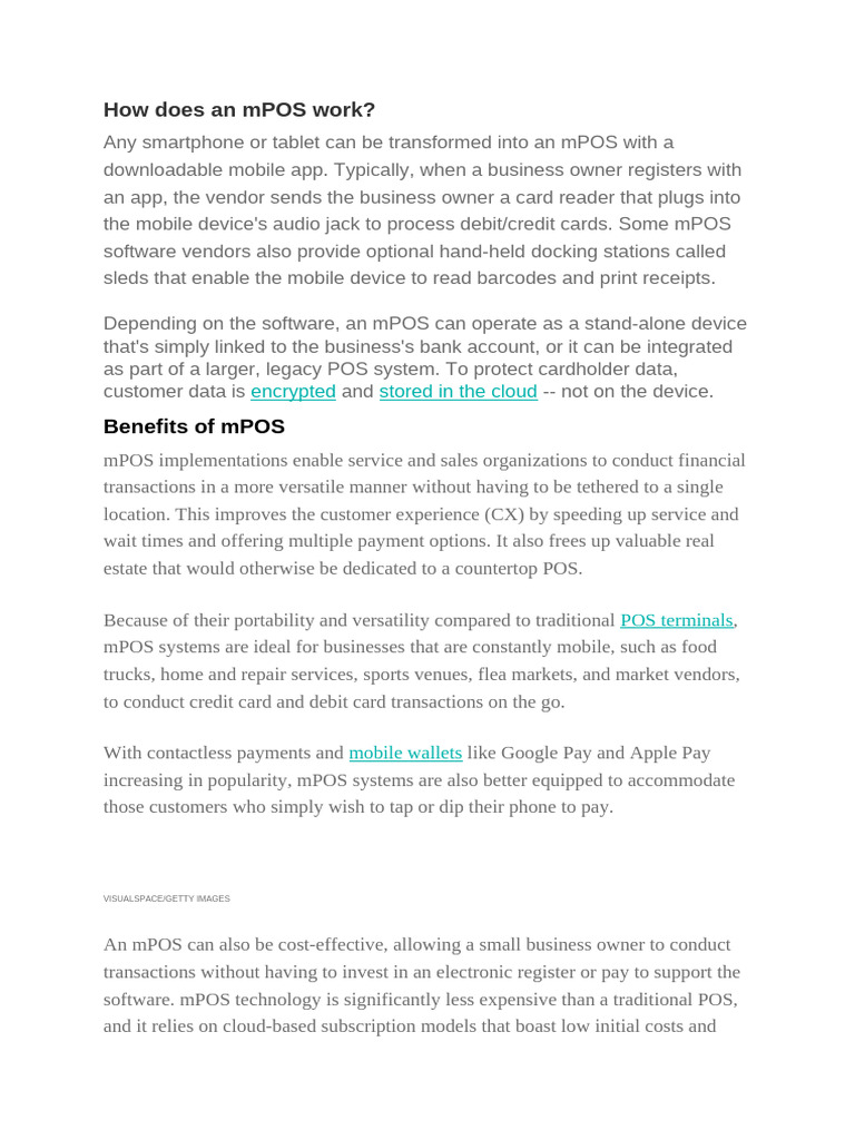 How Does An mPOS Work | PDF