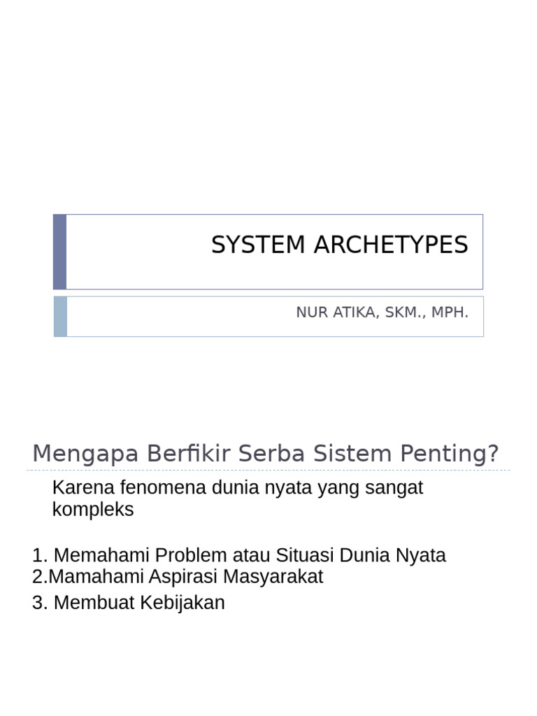 System Archetypes | PDF