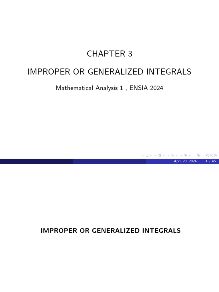 Improper Integrals Pdf