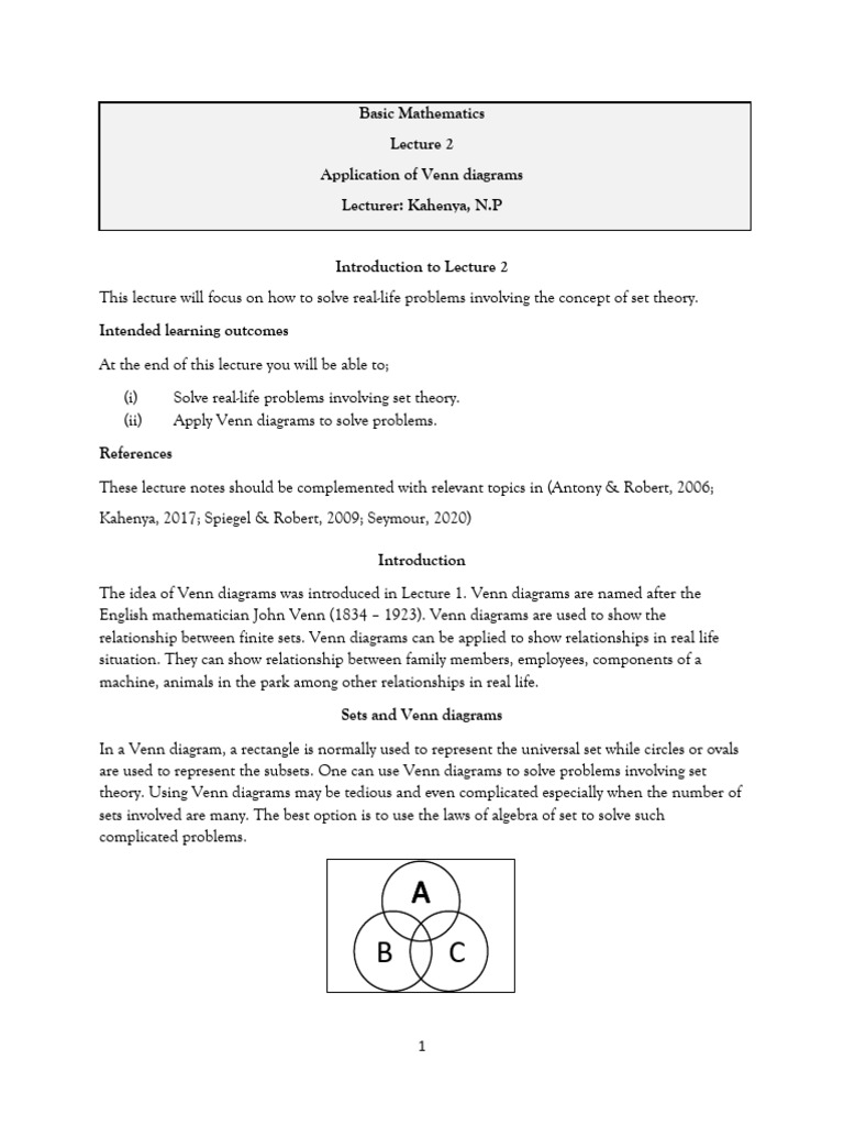 Basic Mathematics - Lecture 2 | PDF