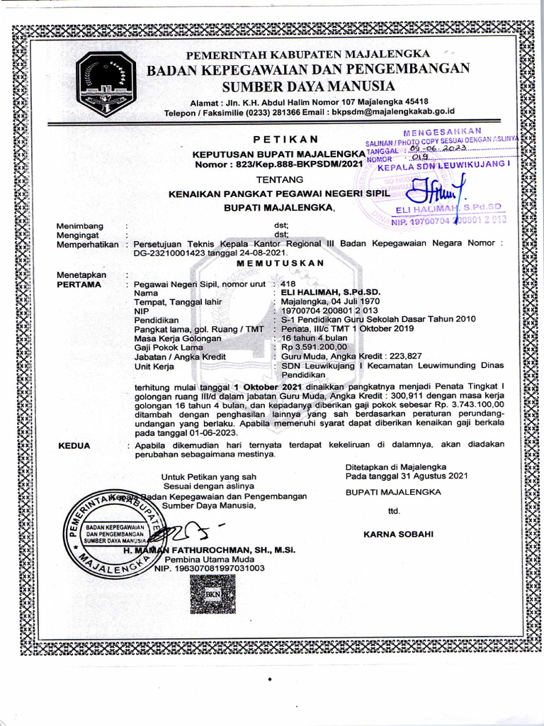 SK Iii D Eli Halimah | PDF