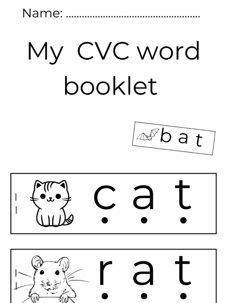 CVC Words Booklet | PDF