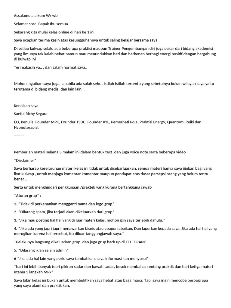 MPK Saeful Richy | PDF