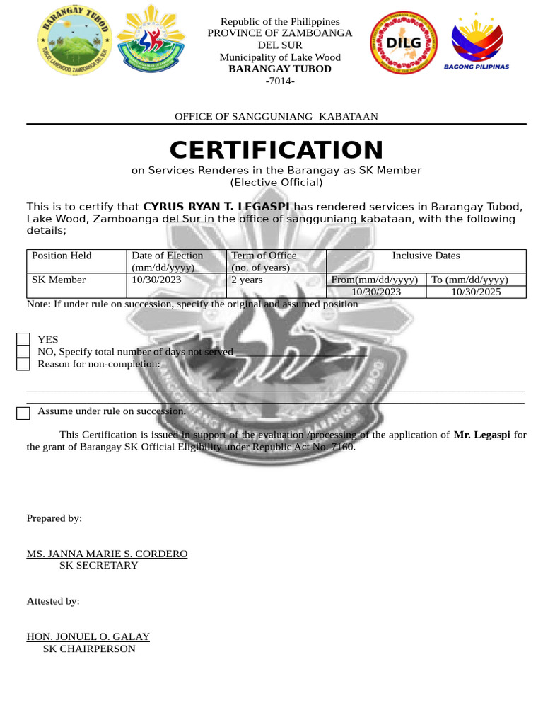 Cyrus Certificate | PDF