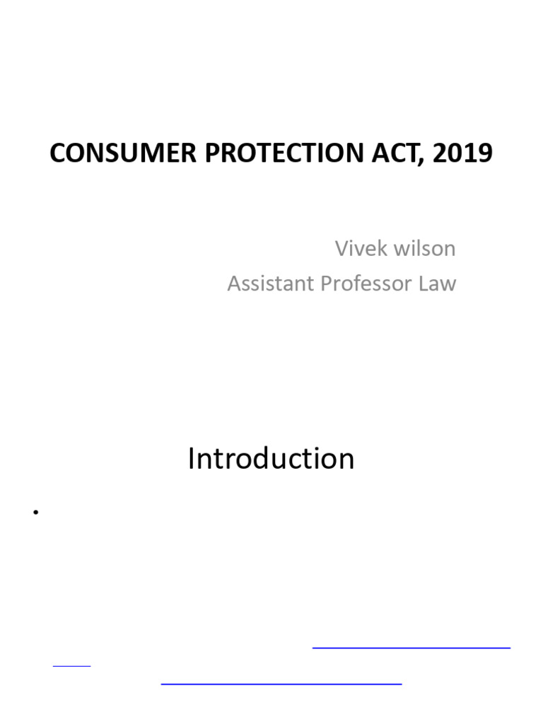 Consumer Protection Act | PDF