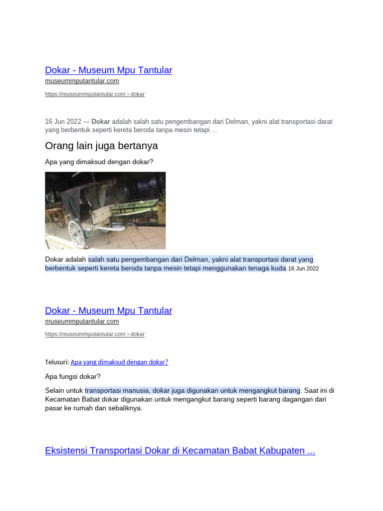 Dokar | PDF