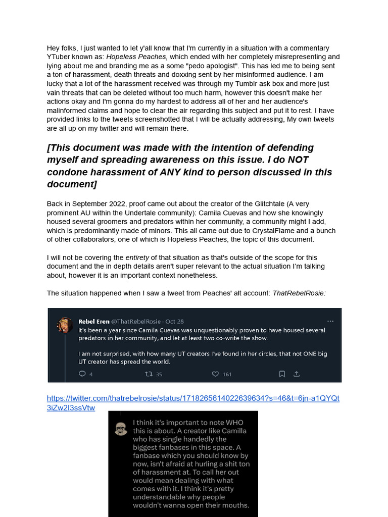 My Experience With Hopeless Peaches | PDF