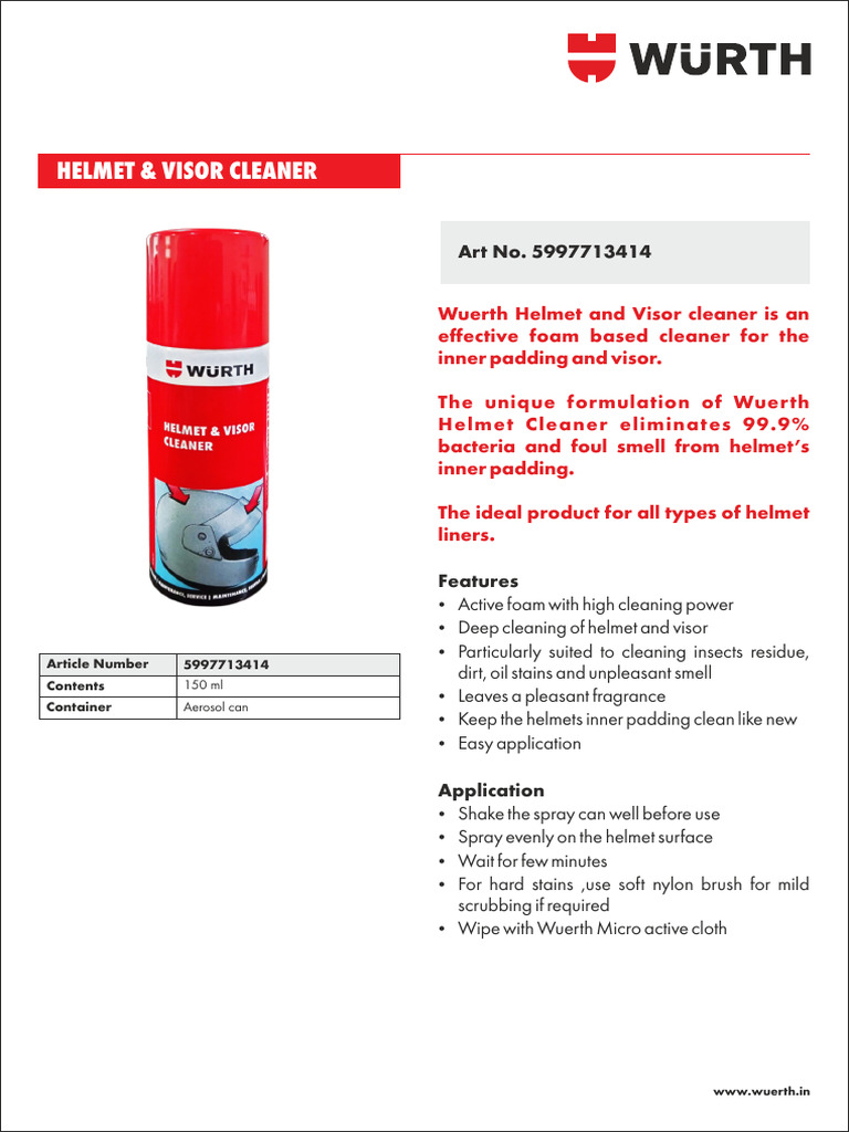 Helmet Cleaner Catalogue New | PDF
