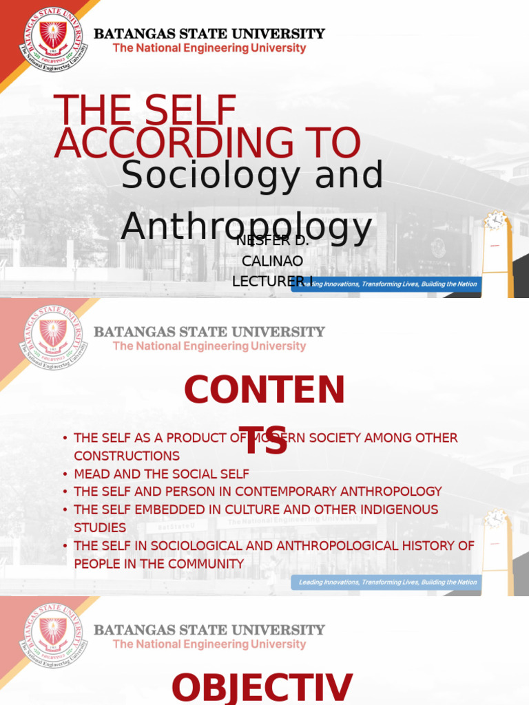 Sson 3 The Self According To Sociology and Anthropology | PDF