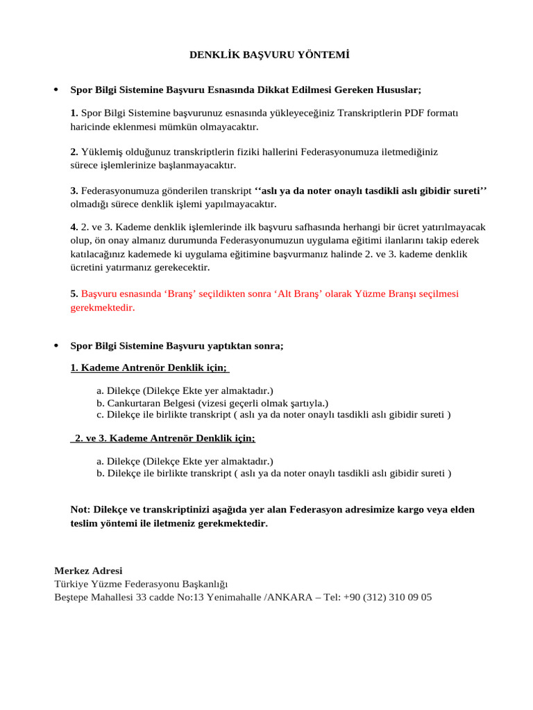 Denlik Basvuru Formu 2 | PDF