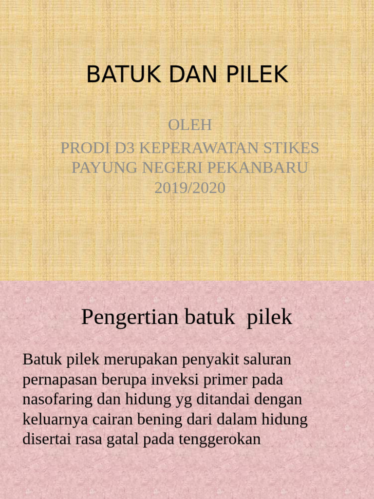 Batuk Pilek | PDF