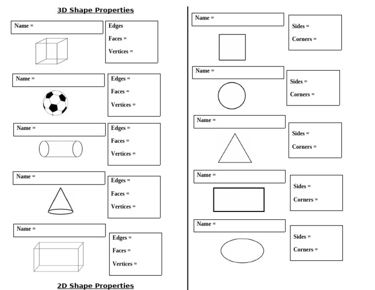 3D 2D Shape Properties | PDF