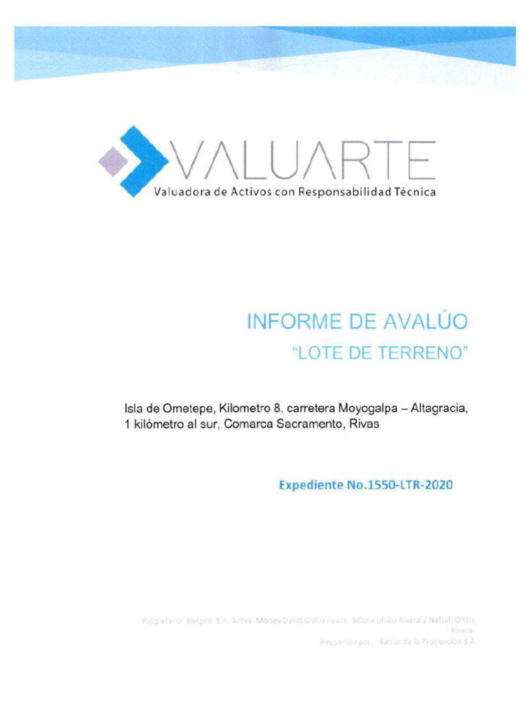 Modelo de Informe Avaluo | PDF