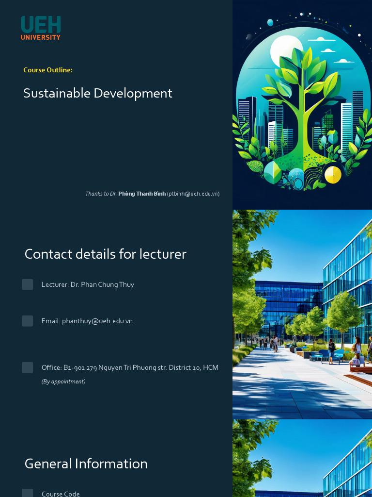 Sustainable Development - Course Syllabus | PDF