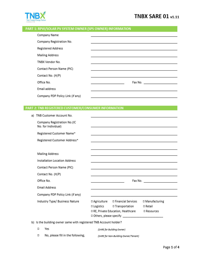 TNBX SARE 01 (v1.11) | PDF