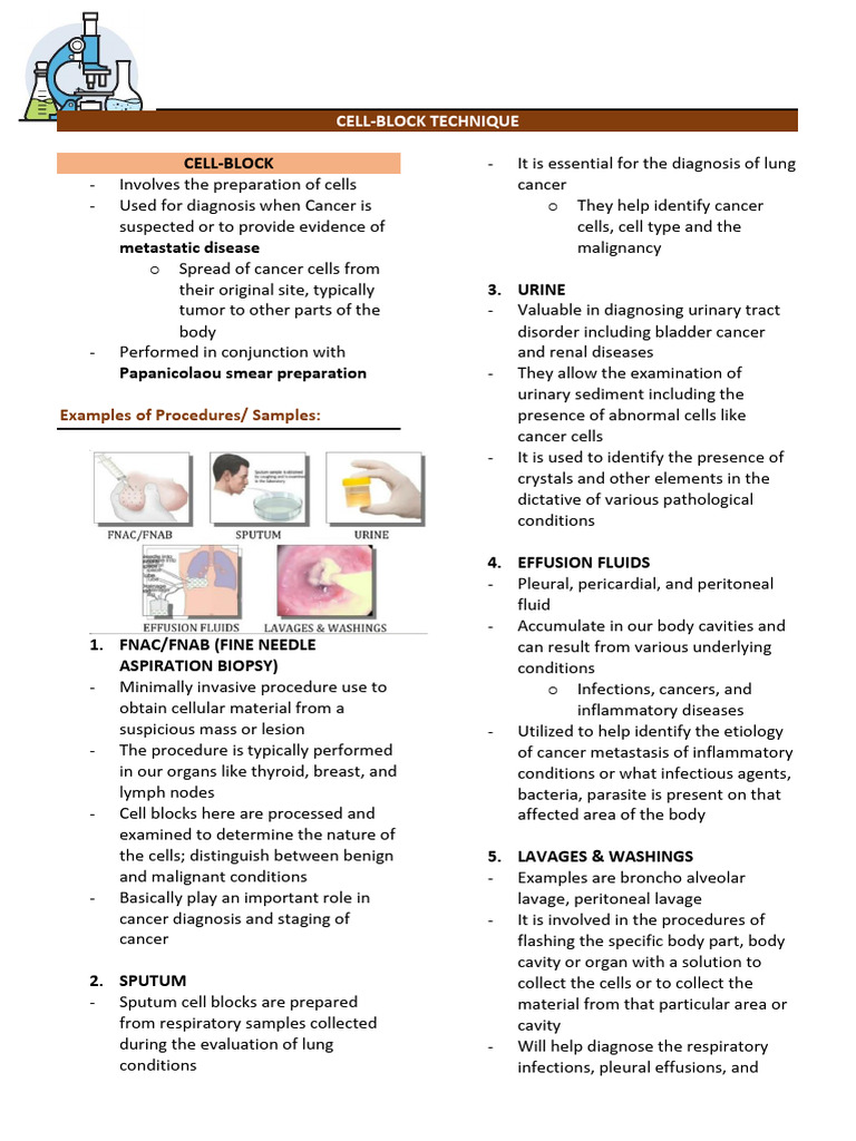 Cell Block Technique | PDF