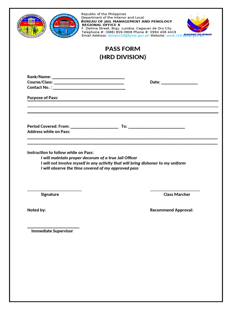 Pass-Form | PDF
