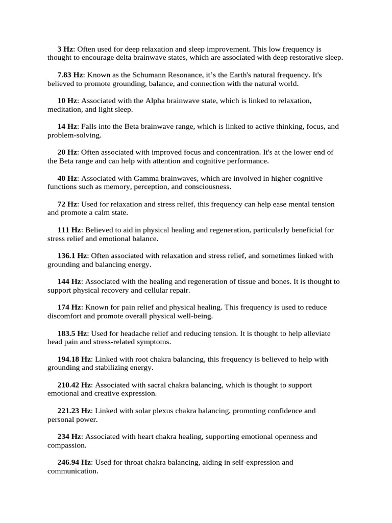 Frequencies | PDF