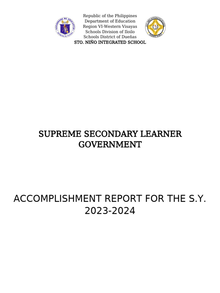 SSLG Accomplishment Report | PDF