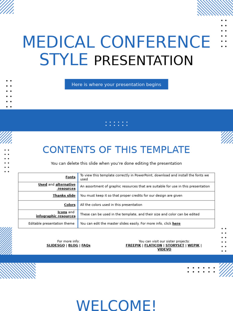 Medical Conference Style Presentation by Slidesgo | PDF