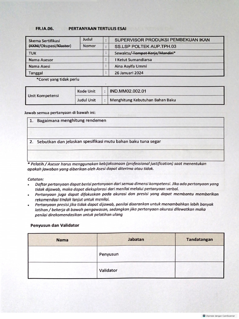Esai Assessment Aina | PDF