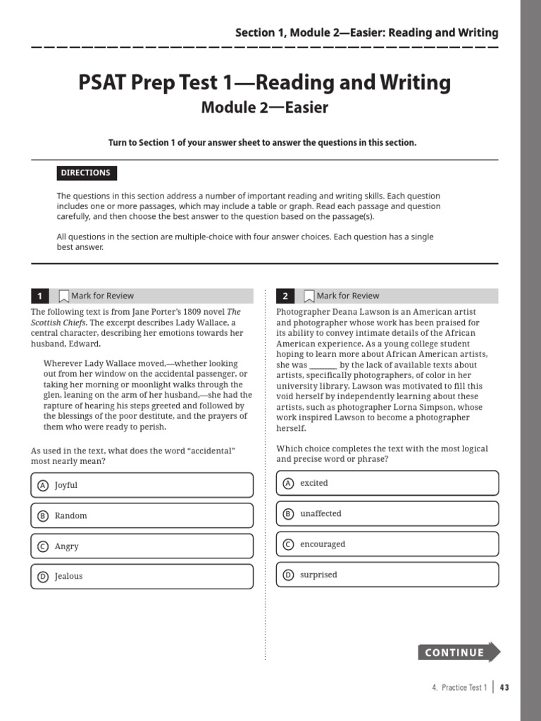 Practice Test 1 R&W 2 | PDF