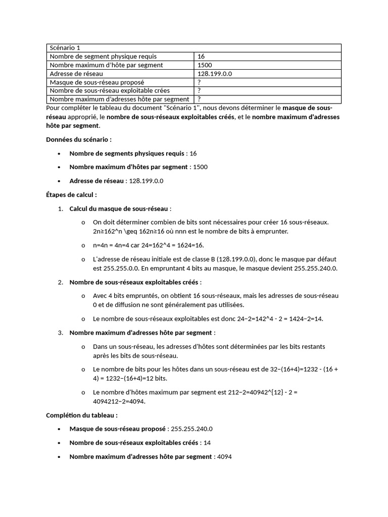 Scénario 1 Et 2 | PDF