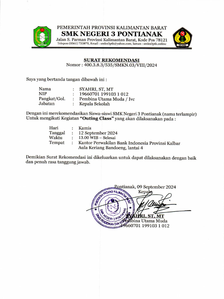 Kegiatan Outing Class | PDF