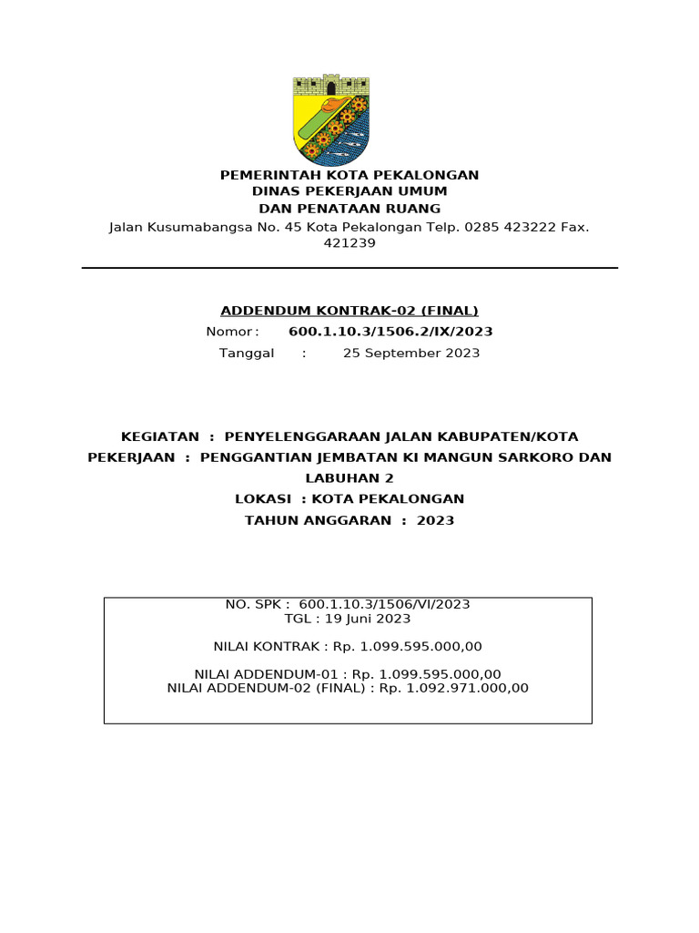 BA ADDENDUM-2 (Final) | PDF