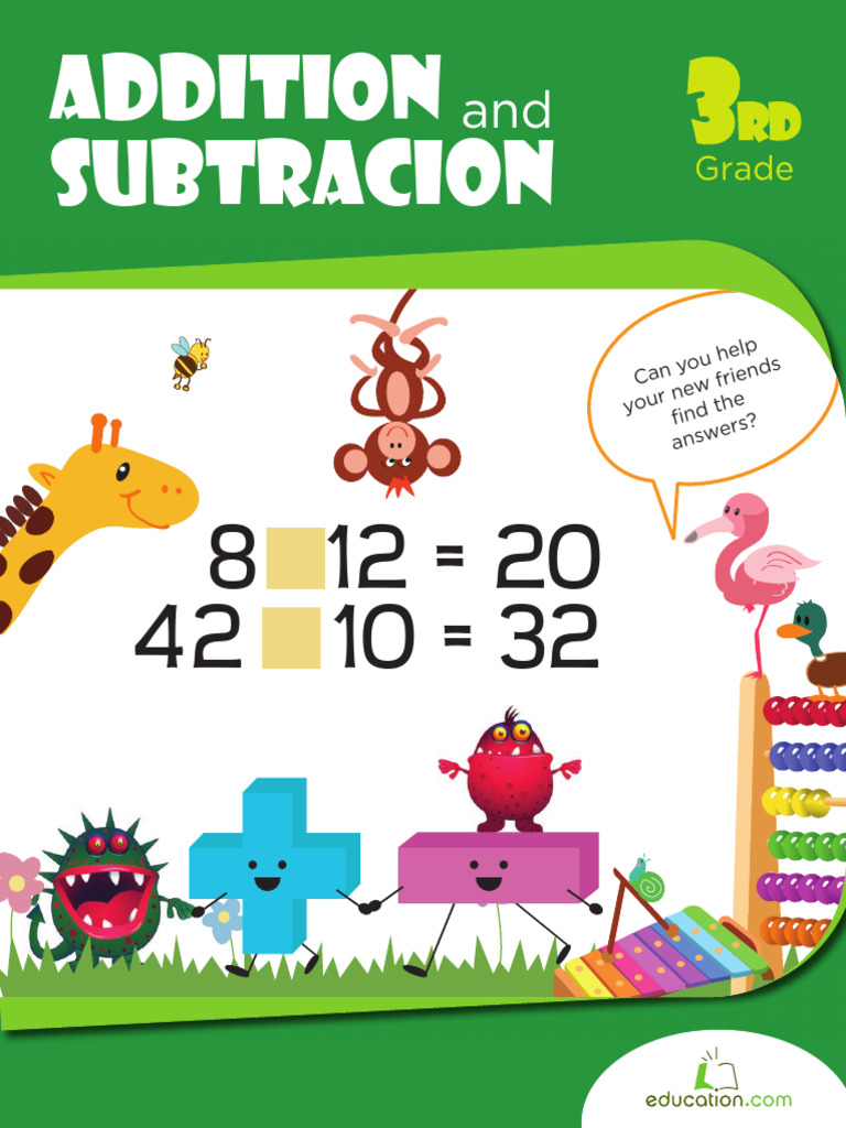 3rd - Addition Subtraction Practice Workbook | PDF