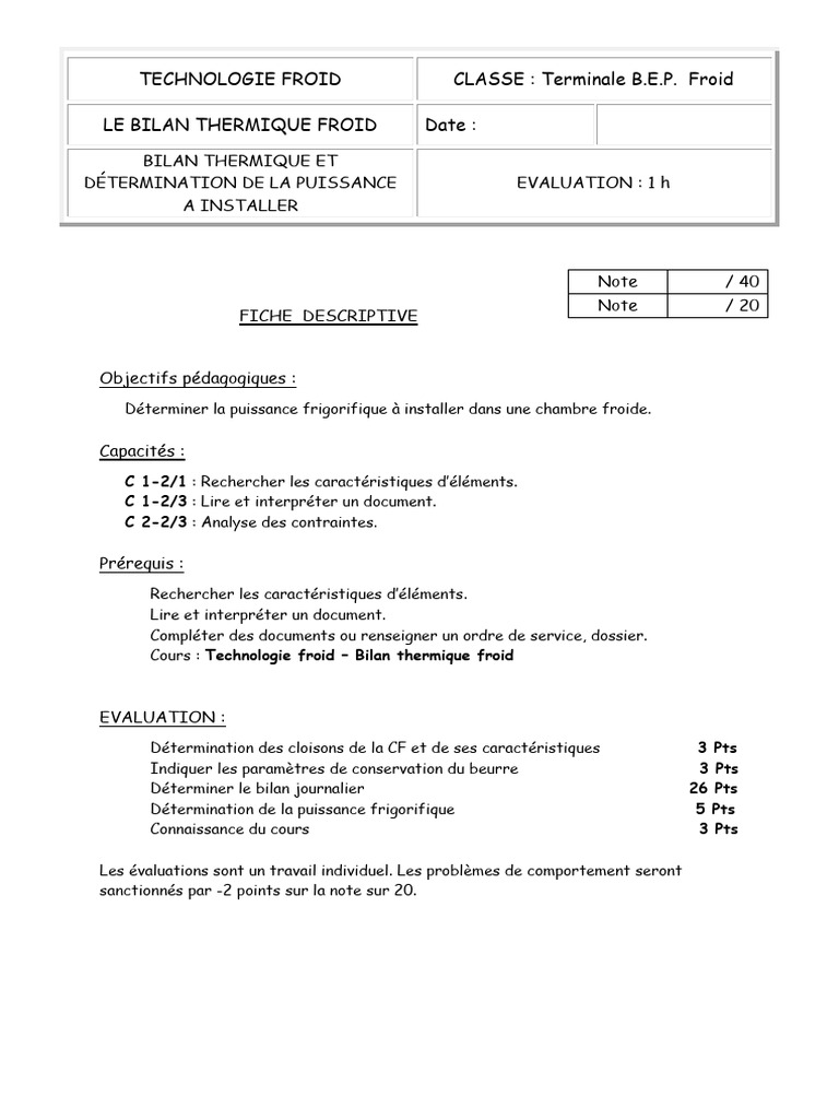 Seance 4 Prof - Evaluation 1 | PDF