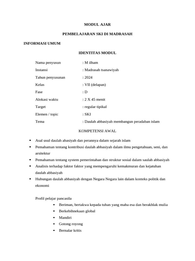 Modul Ajar | PDF