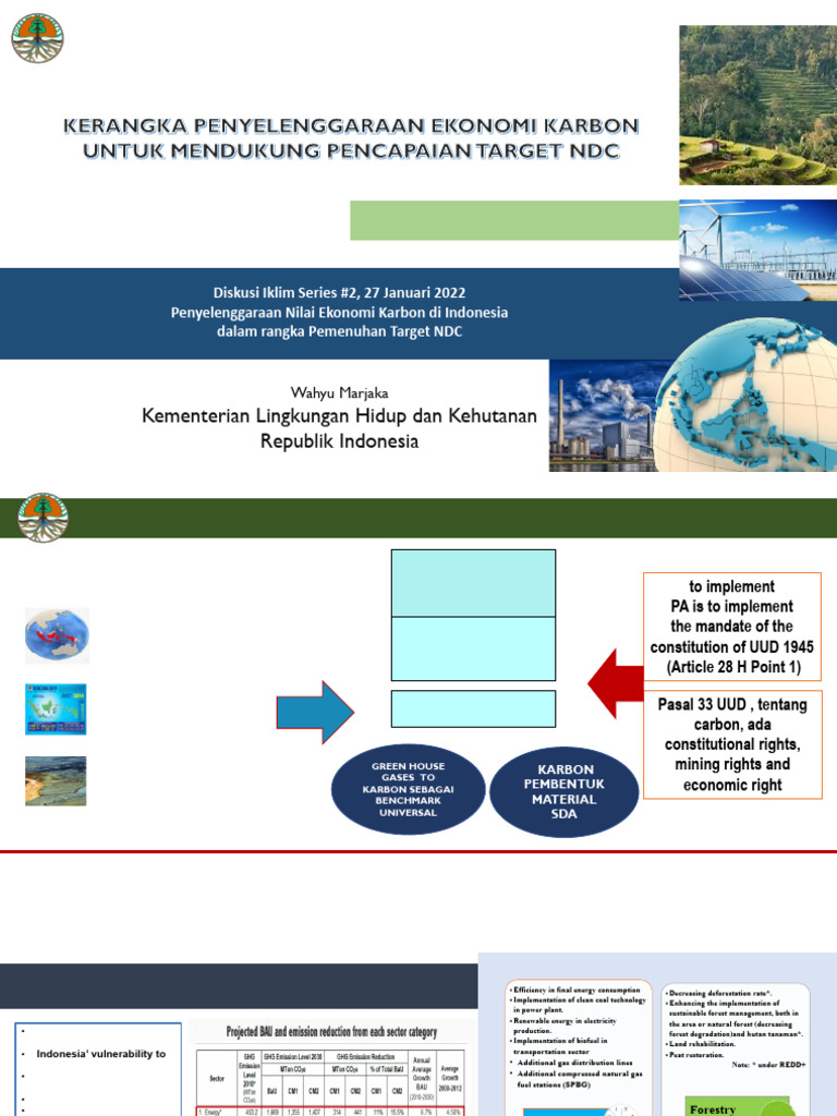 Rancangan NEK Untuk Dukungan Pencapaian NDC 27 Januari 2022 | PDF