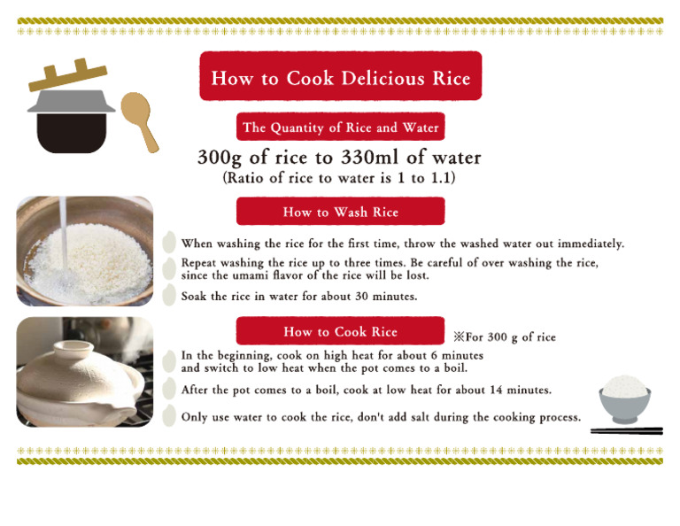 How To Cook Delicious Rice | PDF