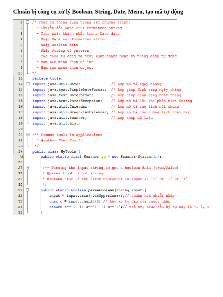 Tools For String Date Boolean | PDF