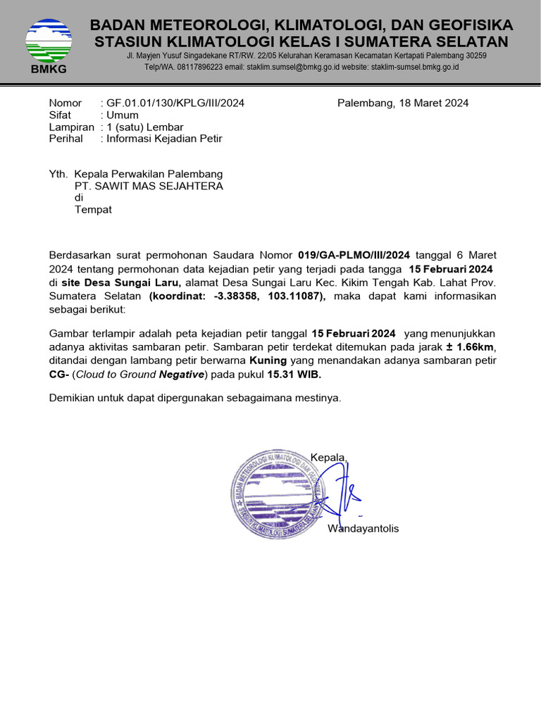 Laporan BMKG (1) | PDF