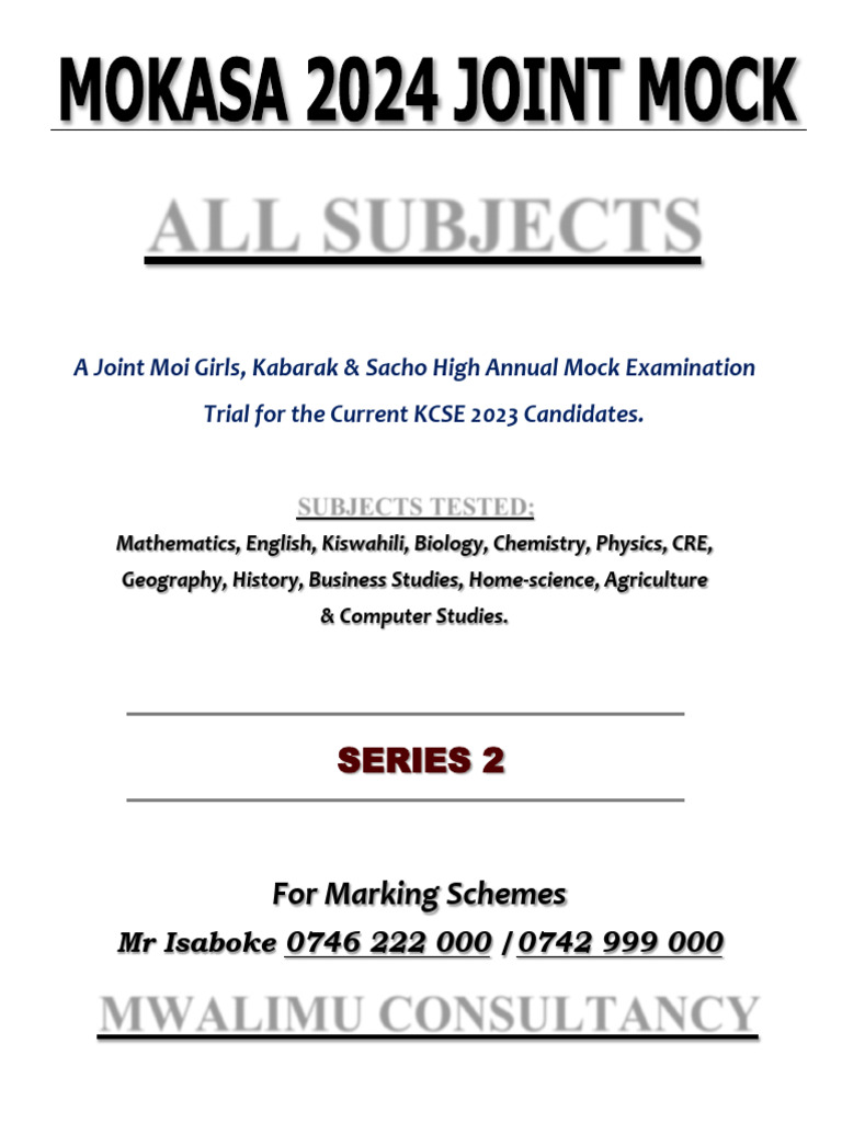 Mokasa 2024 Joint Mock s2 | PDF
