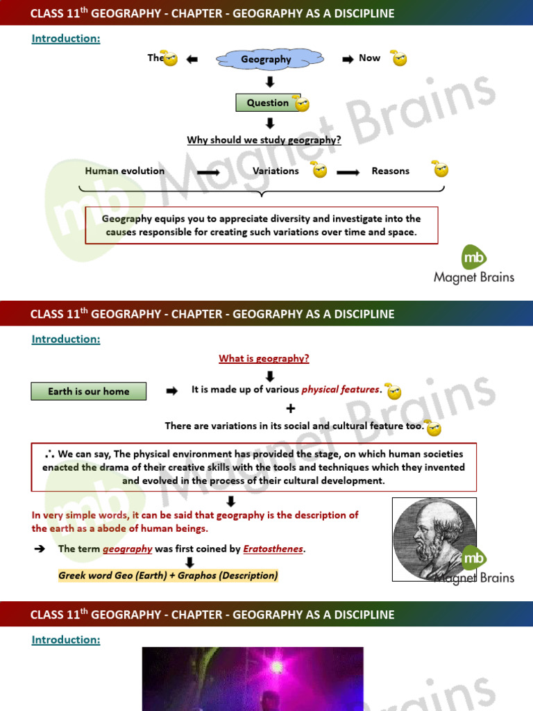 11th - Chapter 1 - Geography As A Discipline - Geography | PDF