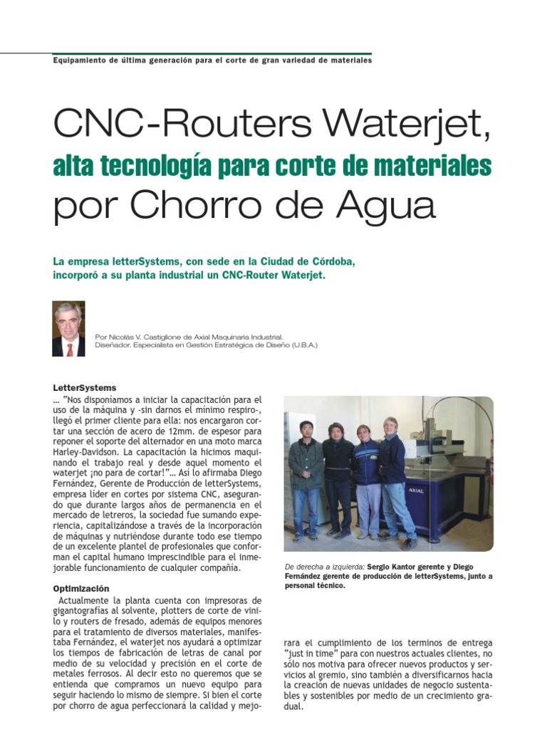Water Jet | PDF | Acero | Aluminio