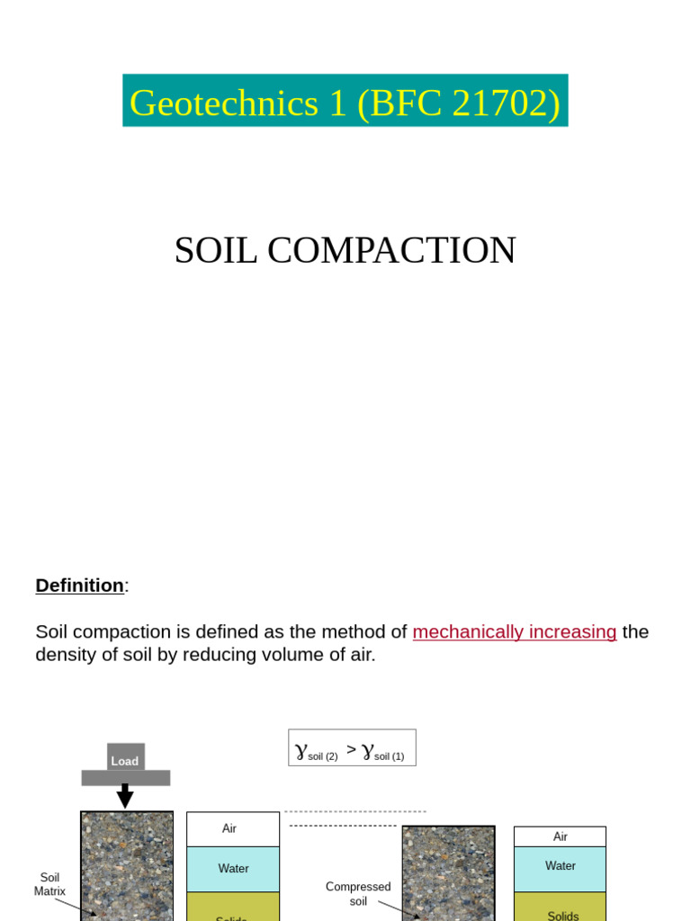 Chapter 3 - Soil Compaction | PDF | Soil | Natural Materials