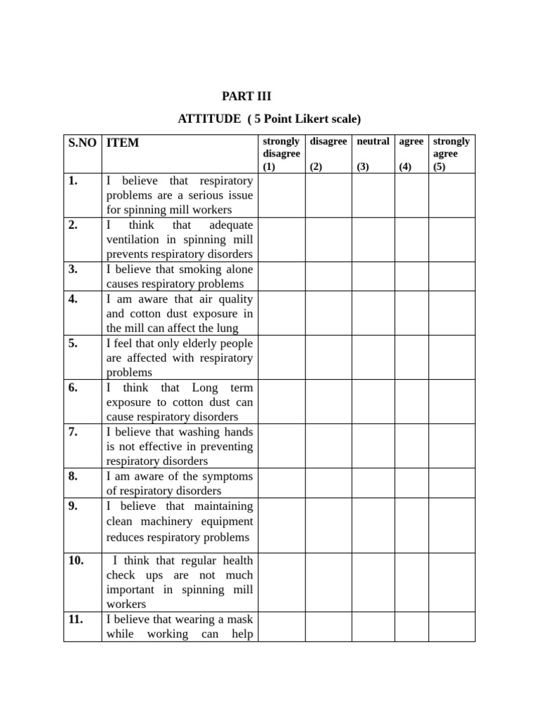 Attitude Scale | PDF | Career & Growth