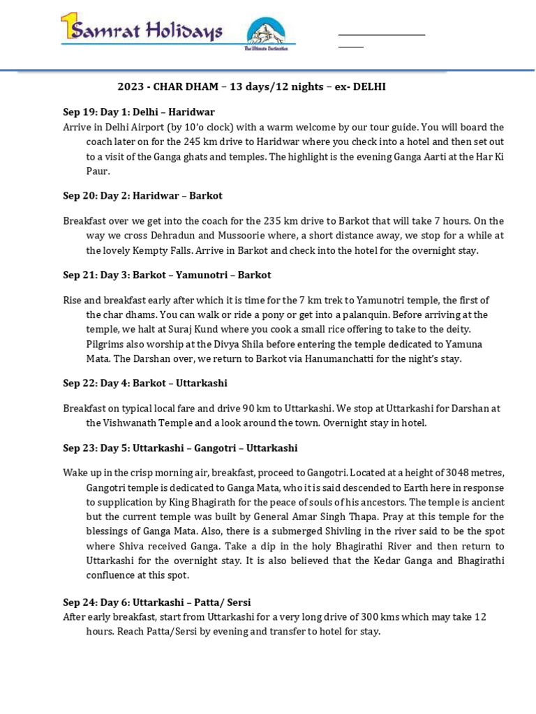 2023 - Samrat Holidays | PDF
