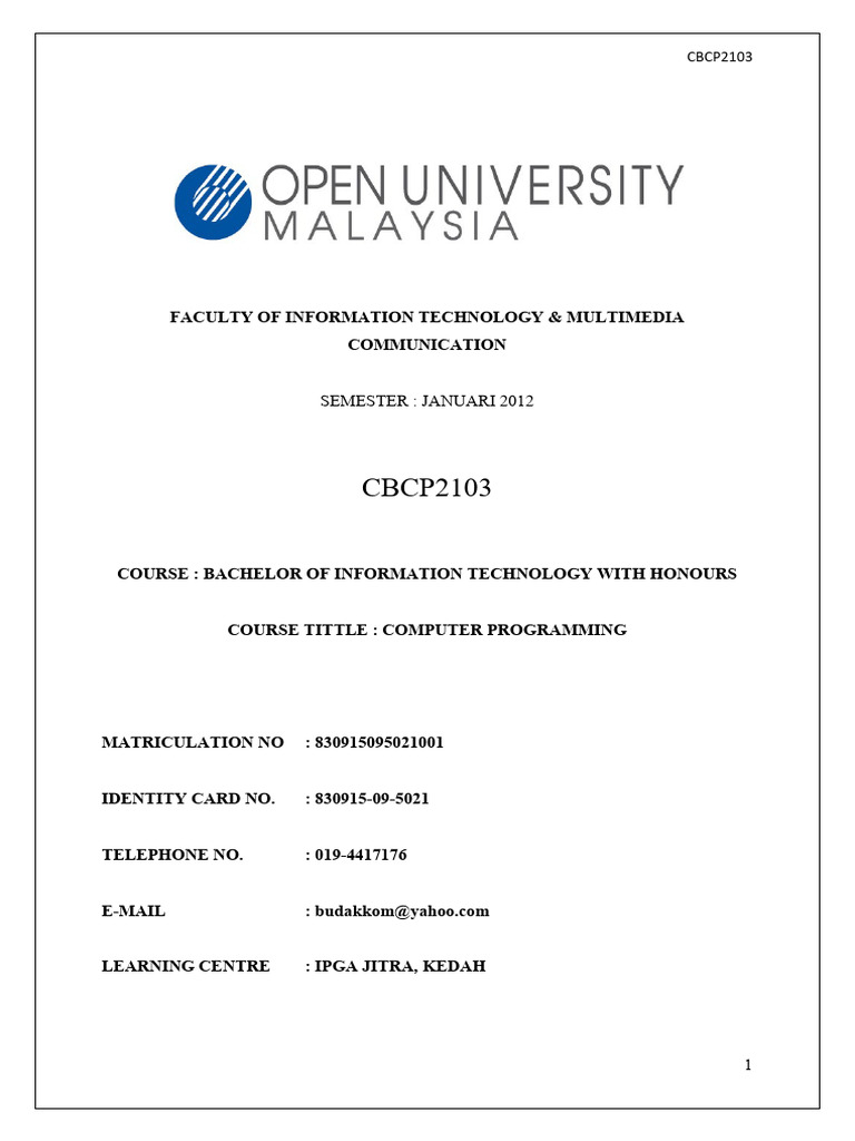 Computer Programming | PDF