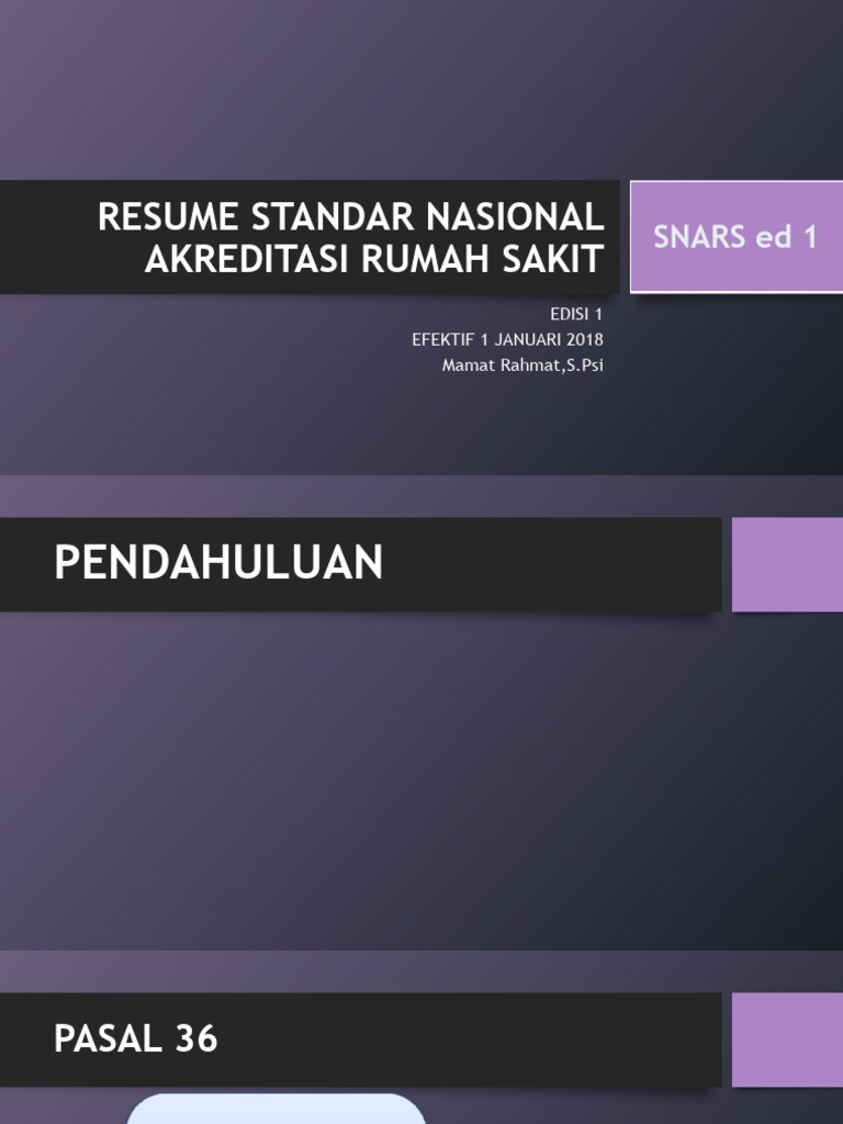 Resume Snars 2018 Rsda | PDF