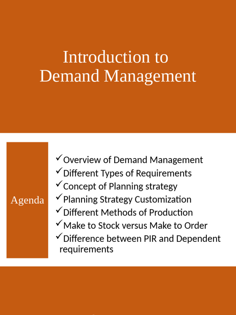 SAP PP -Demand Management | PDF